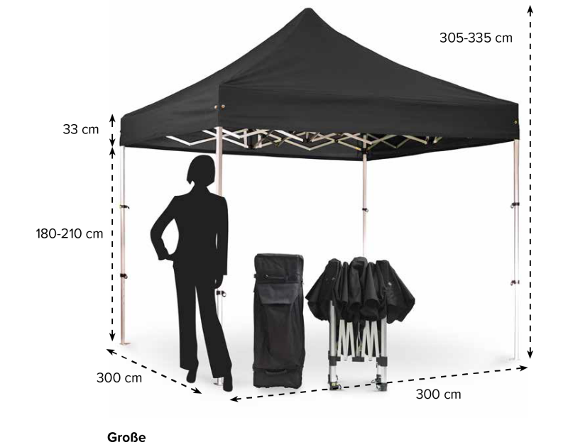 Faltpavillon HexaCompact 3x3 von Duratent®